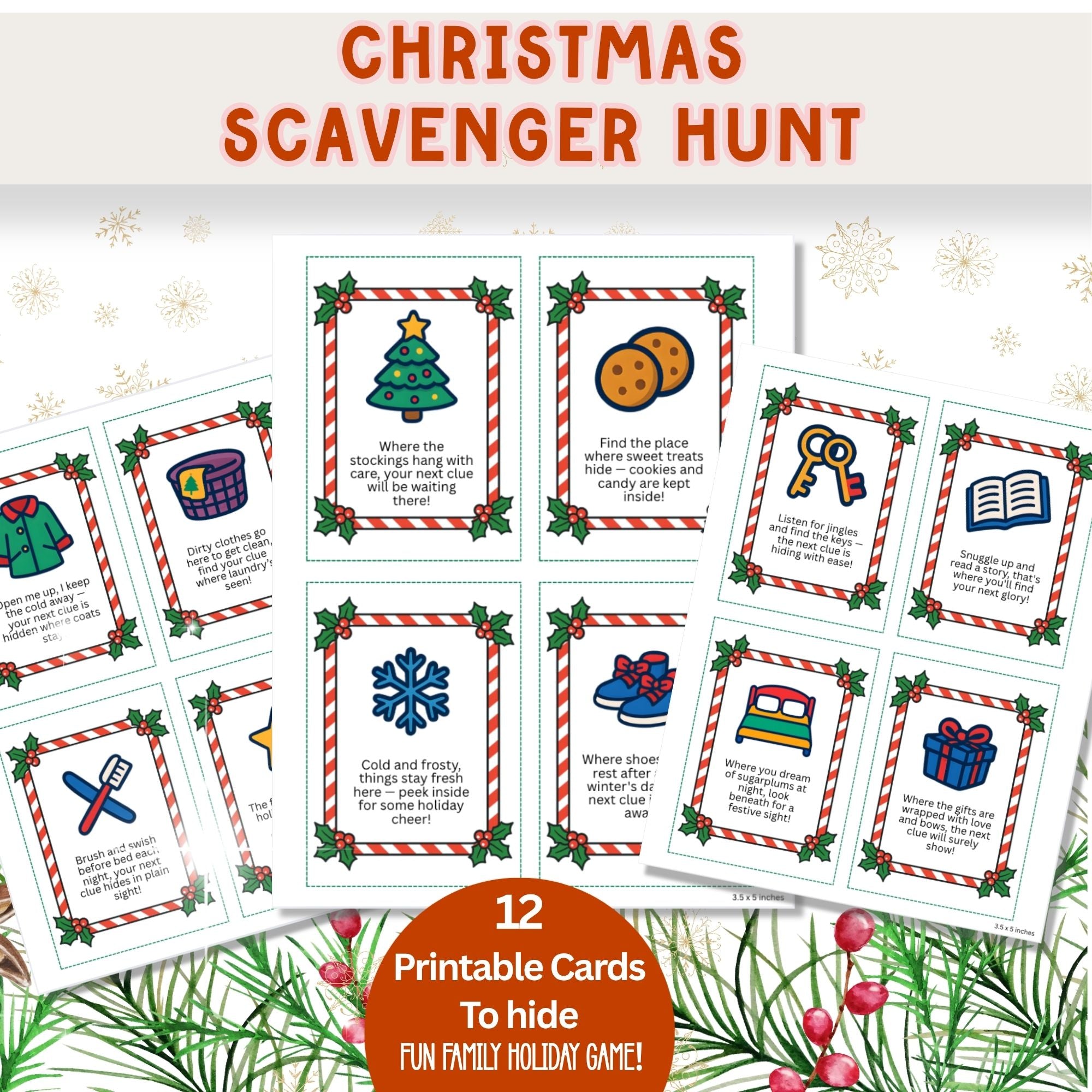 Christmas Scavenger Hunt Printable | Fun Family Holiday Game (Digital ...
