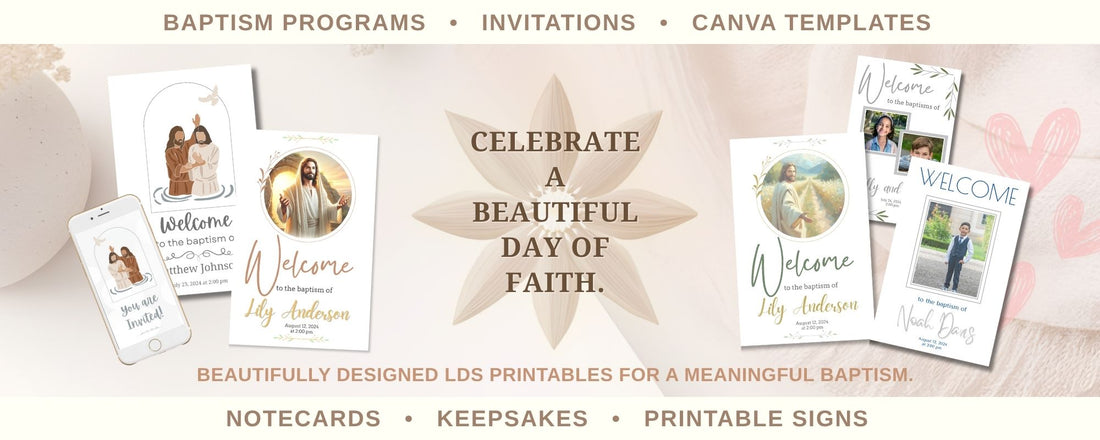 LDS Baptism Programs & Invites – Digital Kim Designs