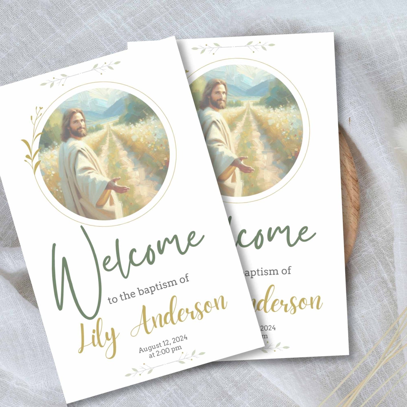 Editable LDS Baptism Program Template – Girl or Boy | Jesus ...