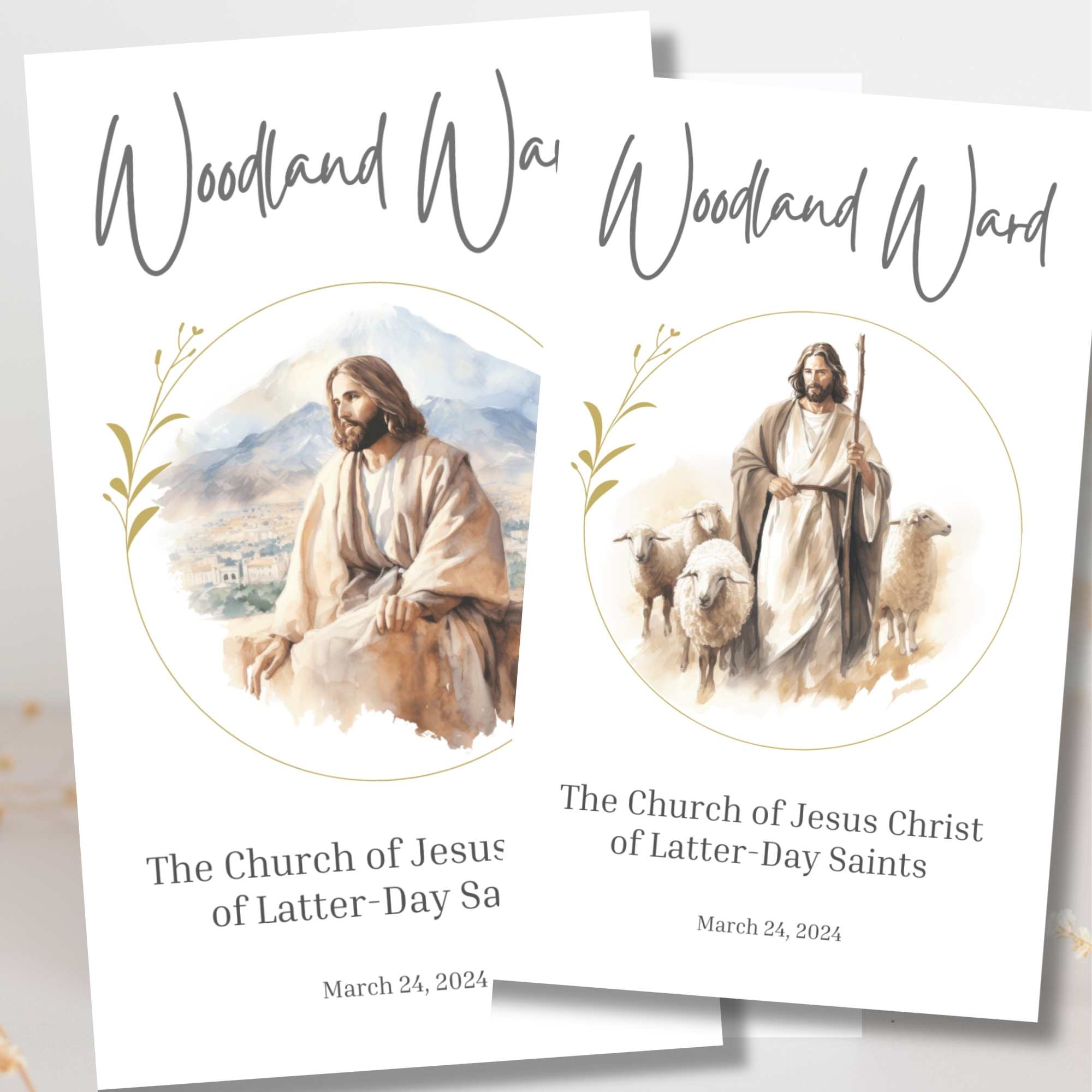 Editable LDS Sacrament Program Template – Printable Canva Church ...