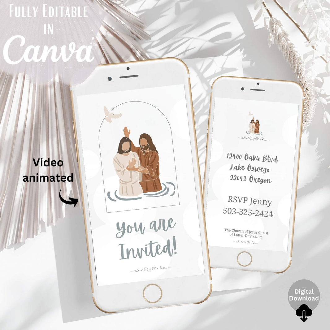 LDS Baptism Programs & Invites – Digital Kim Designs