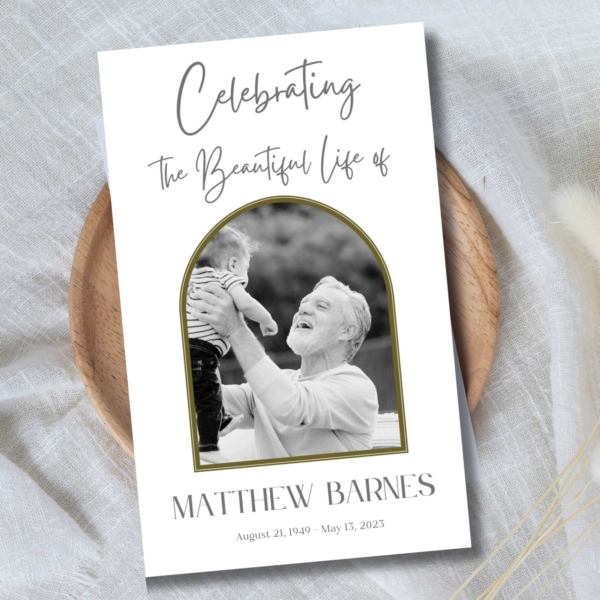 LDS Funeral Program Template – Editable Celebration of Life Canva ...